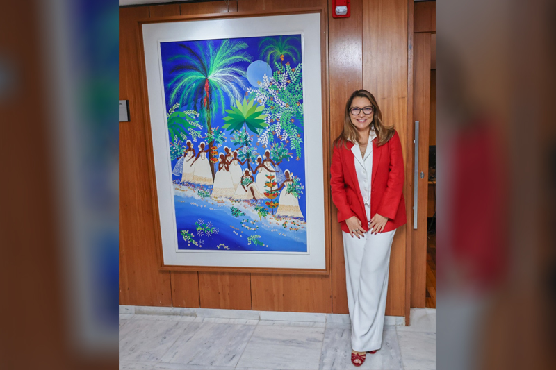 Obra de amazonense ficará exposta na entrada do gabinete de Janja