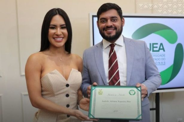 UEA outorga título de Honra ao Mérito para Isabelle Nogueira