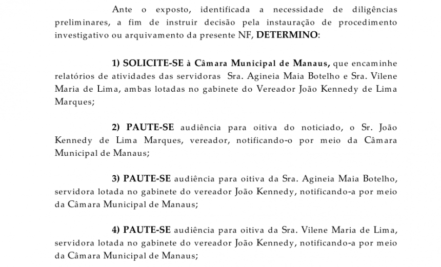 MP-AM investiga se vereador pratica nepotismo por empregar ex-mulheres
